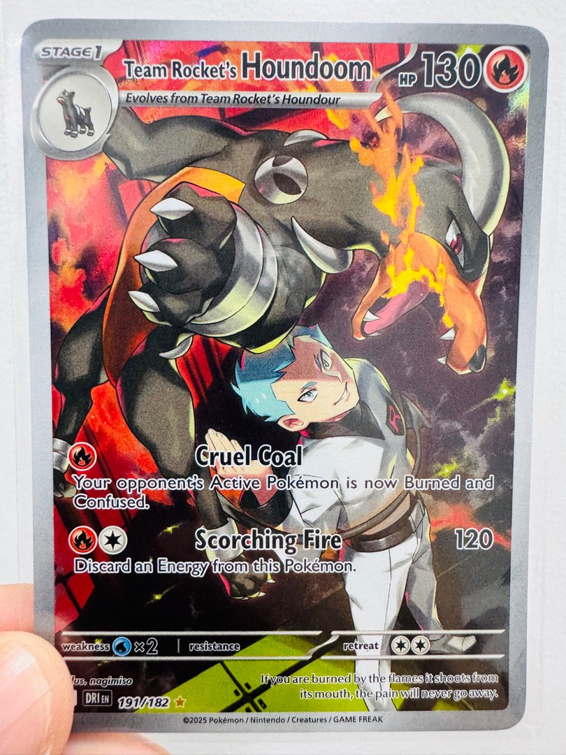 [Destined Rivals] Team Rocket’s Houndoom, Hobbies & Toys, Toys & Games on Carousell