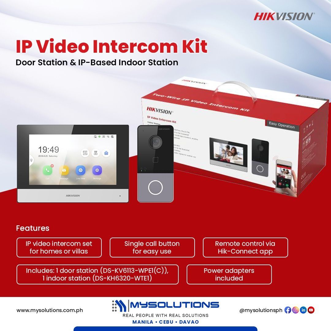 HIKVISION IP-BASED VIDEO INTERCOM SYSTEM WITH DOOR AND INDOOR STATION ...