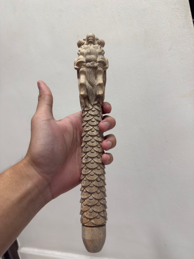 “Huat soh”Hand-Carved Wooden Dragon Head （法索龙头）, Hobbies & Toys ...