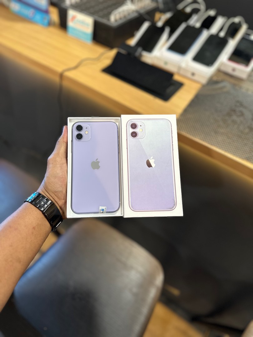iPhone 11 Purple 128GB Ex iBox (Resmi), Telepon Seluler & Tablet ...