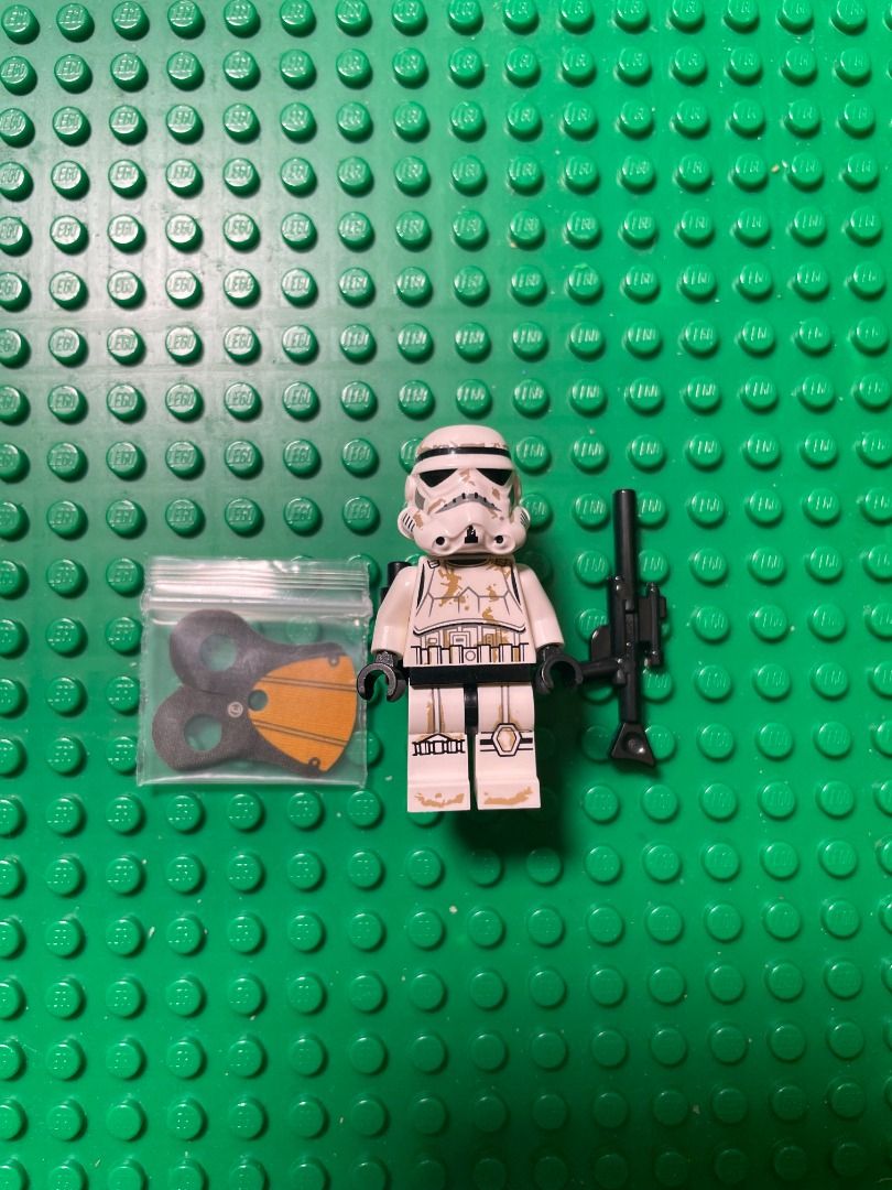 Lego Sandtrooper - Orange Pauldron, Survival Backpack, Dirt Stains ...