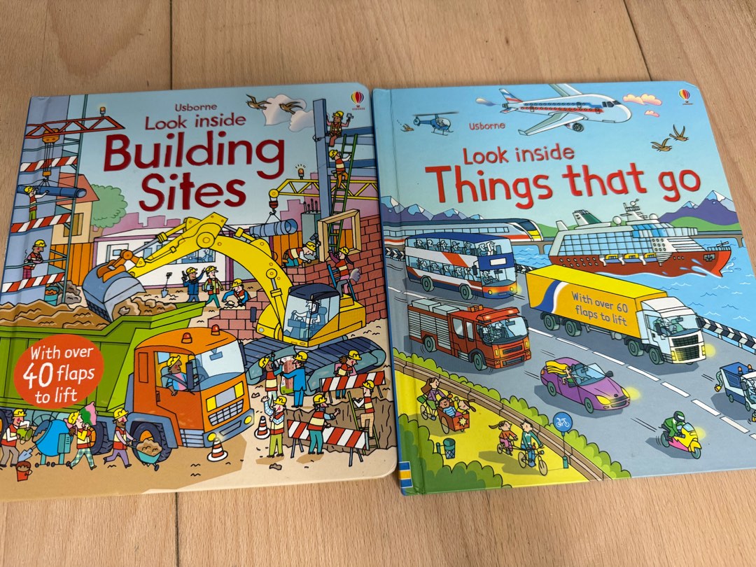 Look inside building site / look inside things that go, 興趣及遊戲, 書本 & 文具 ...