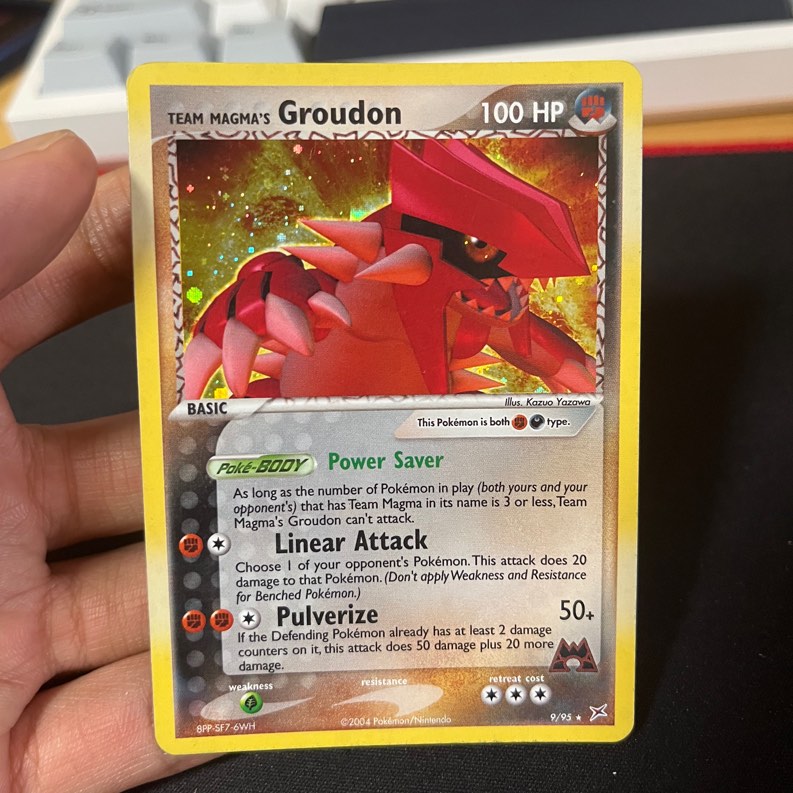LP Team Magma’s Groudon Holo, Hobbies & Toys, Toys & Games on Carousell
