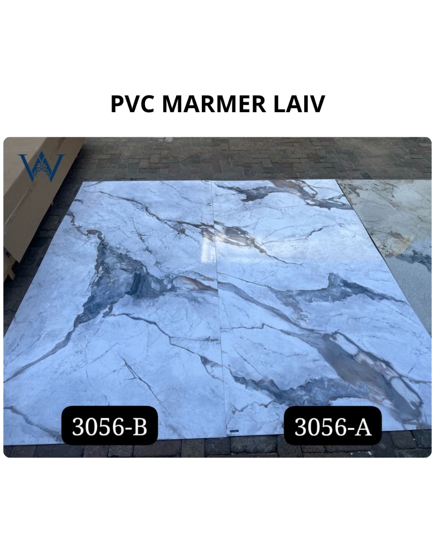Marmer PVC Dinding Glossy / UPVC Marmer LAIV Tebal 3mm, Perabotan Rumah ...