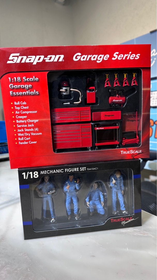 MECHANIC FIGURE SET 1/18 SCALE BY TRUESCALE MODELS & Snap-on Miniature ...