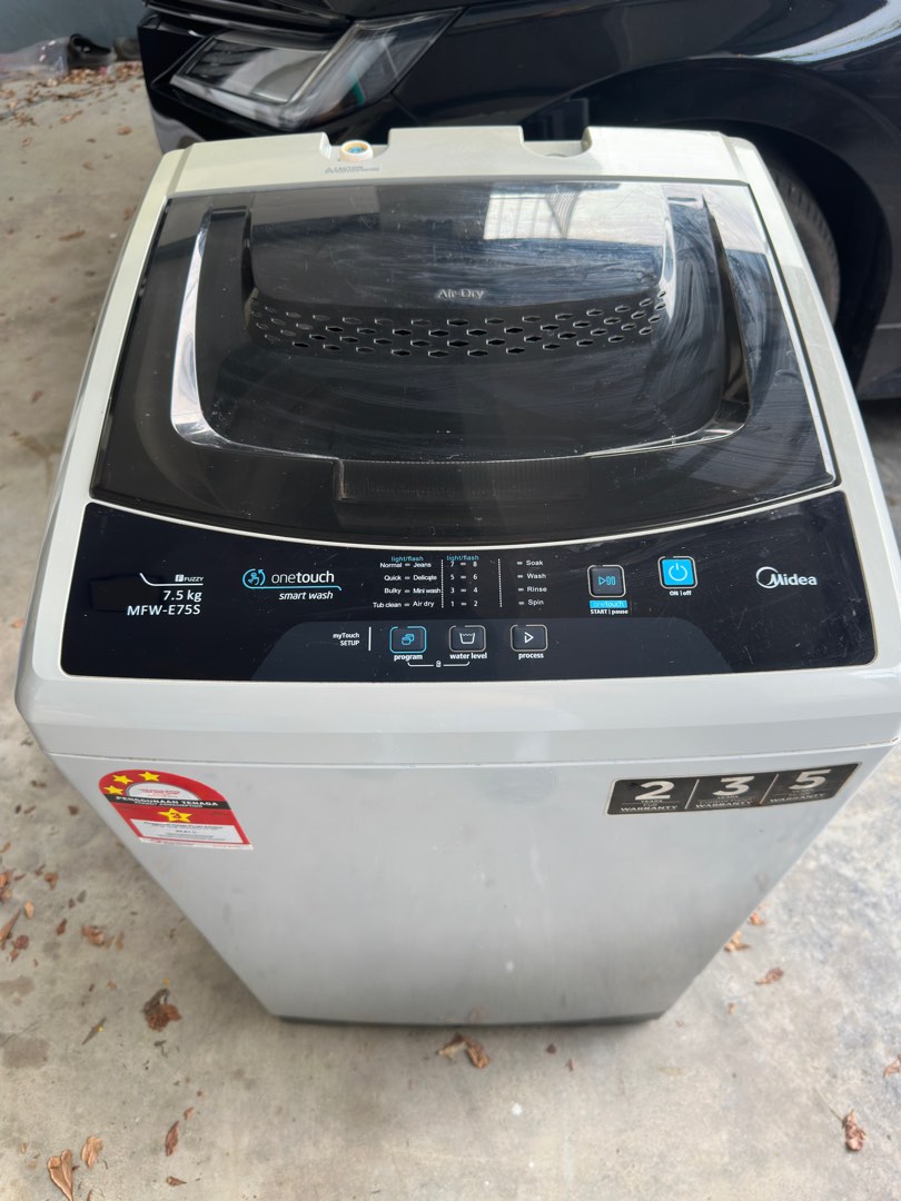 mesin basuh midea 7.5kg, TV & Home Appliances, Washing Machines and ...