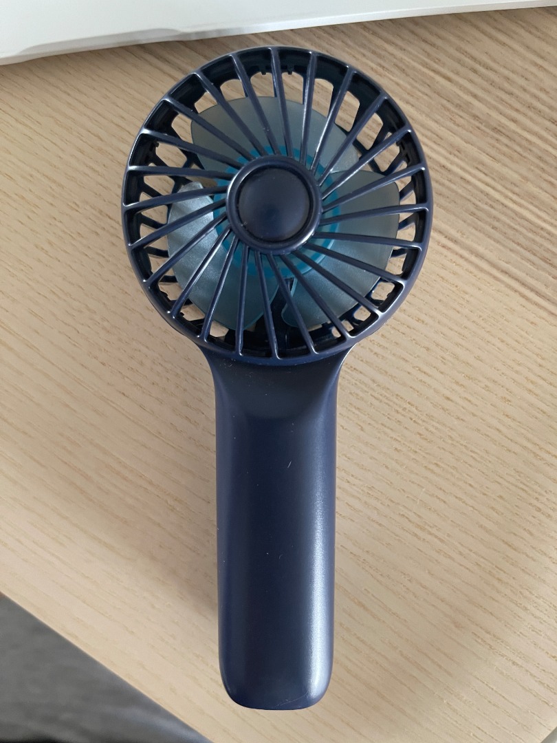 Miniso Portable Handheld Fan - Blue, Furniture & Home Living, Lighting ...