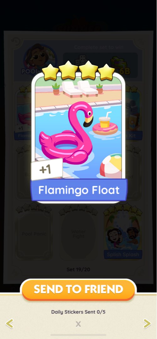 Monopoly Go - Flamingo Float Sticker, Hobbies & Toys, Toys & Games on ...