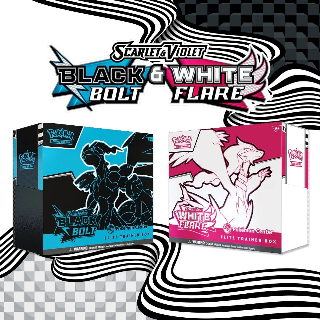 Pokemon Black Bolt White Flare Elite Trainer Box, Hobbies & Toys, Toys ...