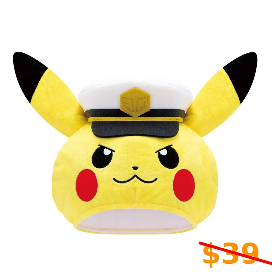 Pokemon Plush Hat - Captain Pikachu (7023531) Brand New, Hobbies & Toys ...