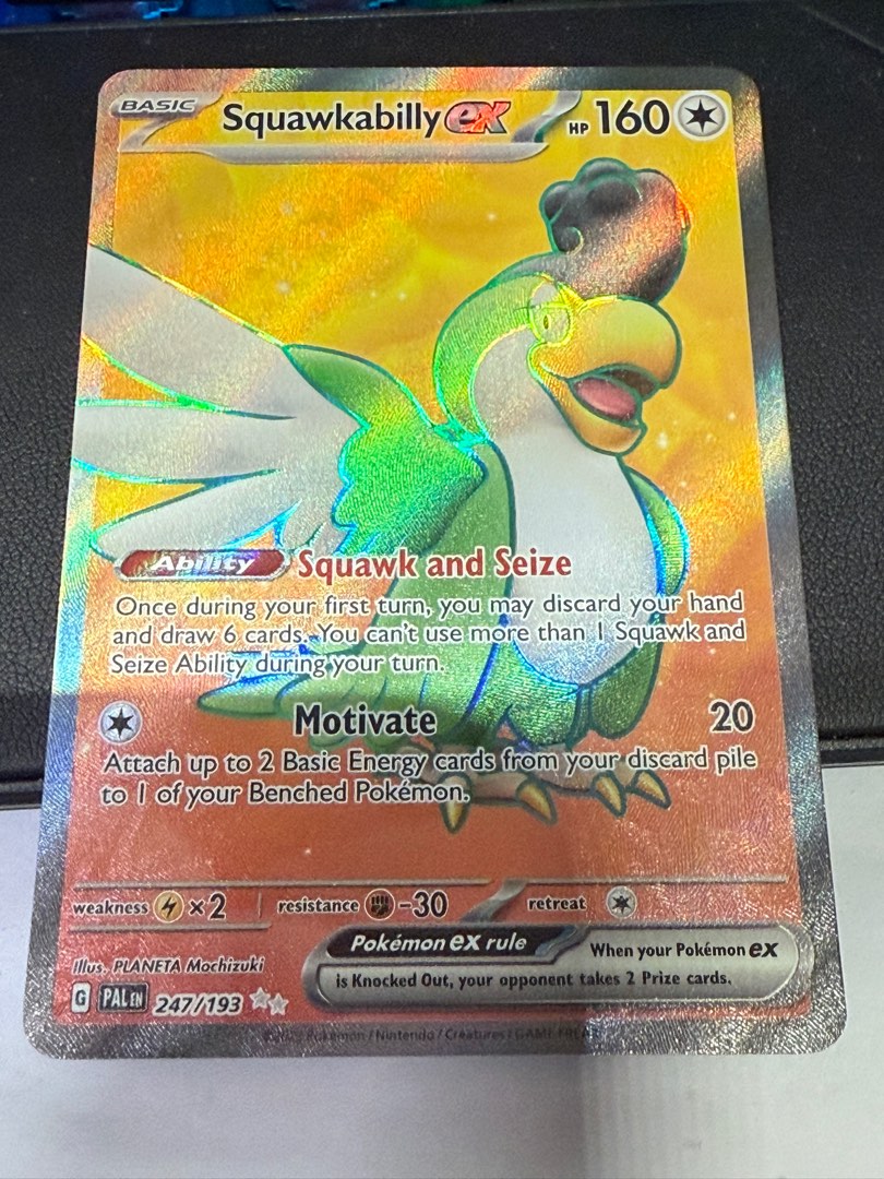 Pokemon Scarlet Violet Squawkabilly Holo 247/193, Hobbies & Toys, Toys ...