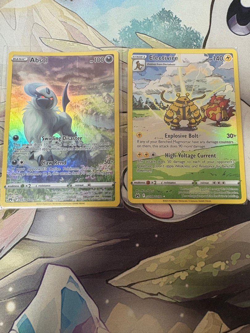 Pokémon Crown Zenith Absol Electrivire GG Pokemon, Hobbies & Toys, Toys ...