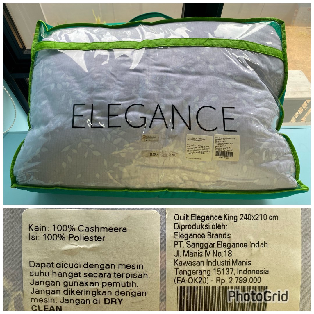 Preloved - Elegance Quilt / Duvet / Selimut + Cover ukuran extra king ...