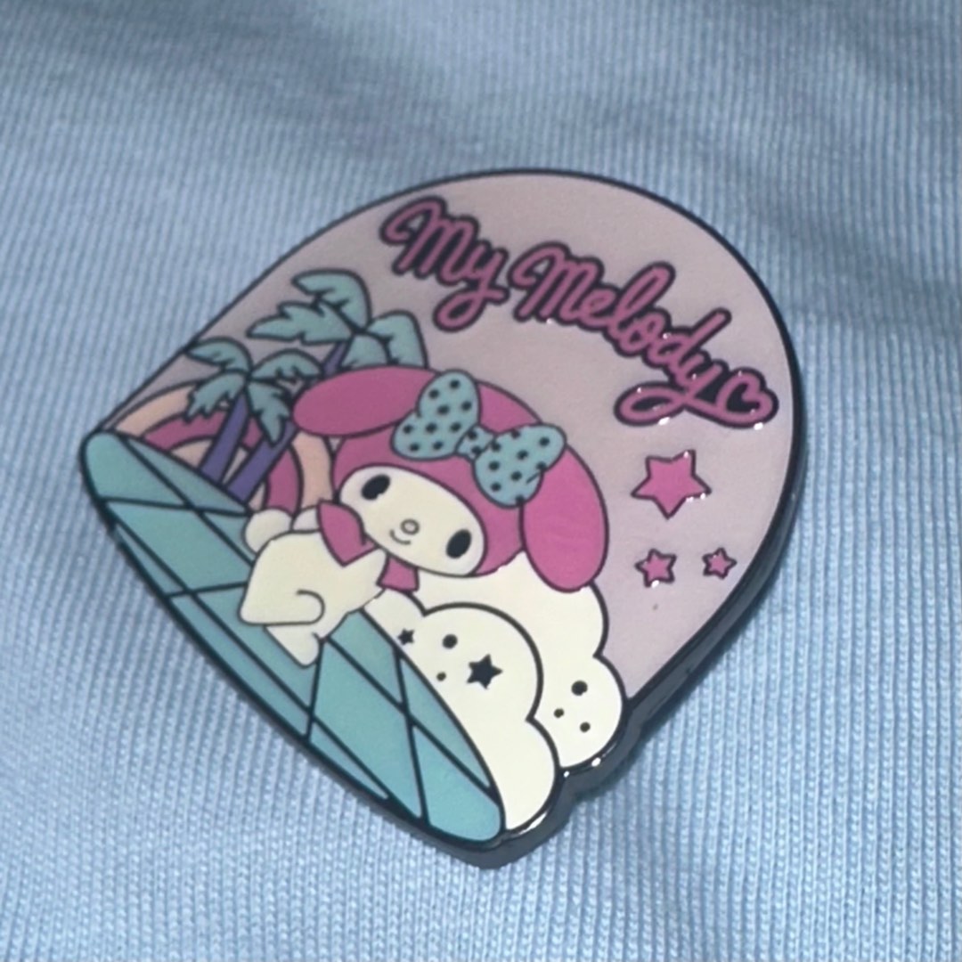Sanrio my melody hard enamel gunmetal brooch pin, Hobbies & Toys ...