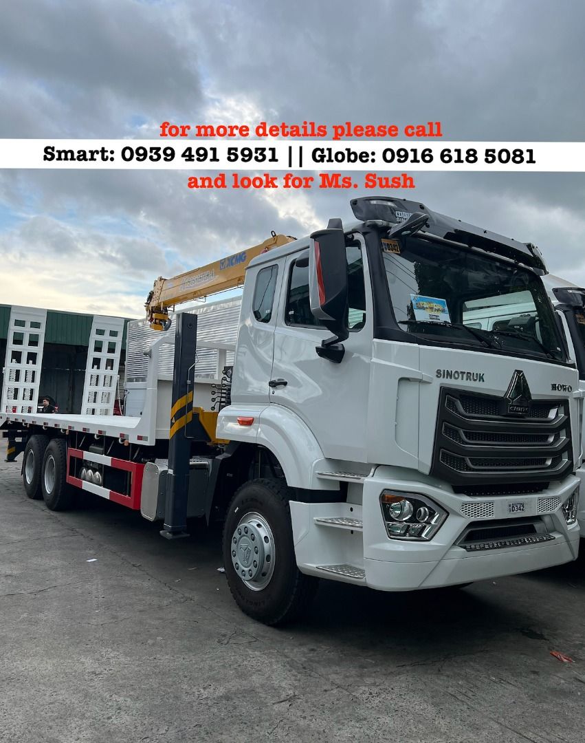 SELF LOADING TRUCK WITH 5 TONS BOOM 10-WHEELER SINOTRUK HOWO NX ...