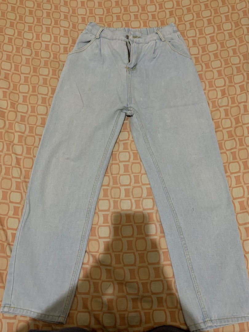 Soft Blue Jeans, Fesyen Wanita, Pakaian Wanita, Bawahan di Carousell