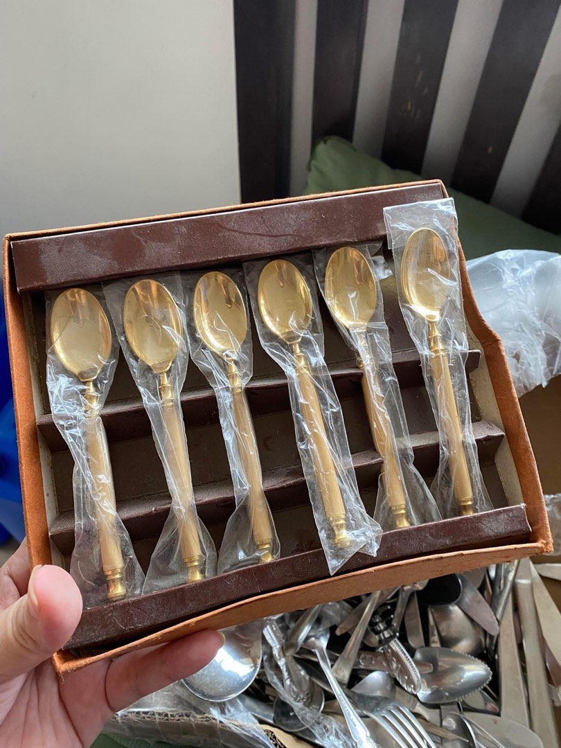Vintage martian teaspoon gold, Furniture & Home Living, Kitchenware ...