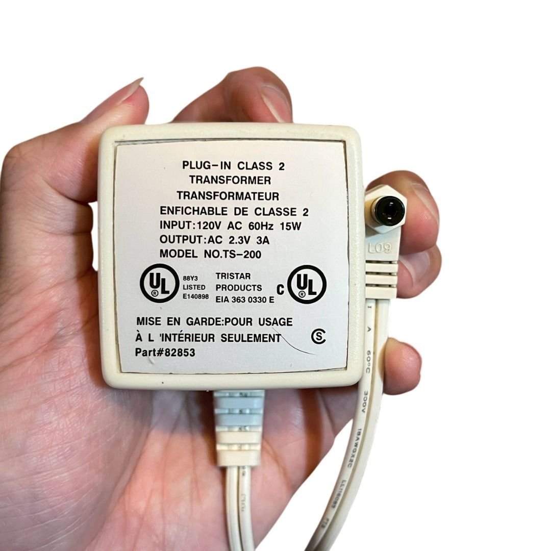 二手 Tristar TS-200型號的二級插入式變壓器 2.3V 3A 電源線 Easy掌上型封口機專用電源線, 電視及其他電器 , 其他 ...