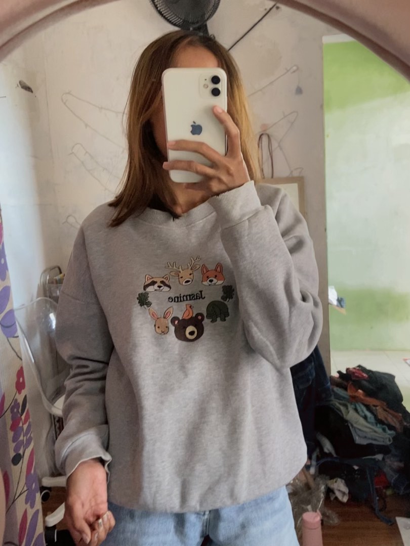 animal hoodie, Fesyen Wanita, Pakaian Wanita, Atasan di Carousell