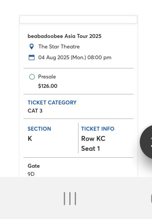 Beabadoobee Asia Tour 2025 - Cat 3 Ticket, Tickets & Vouchers, Event ...