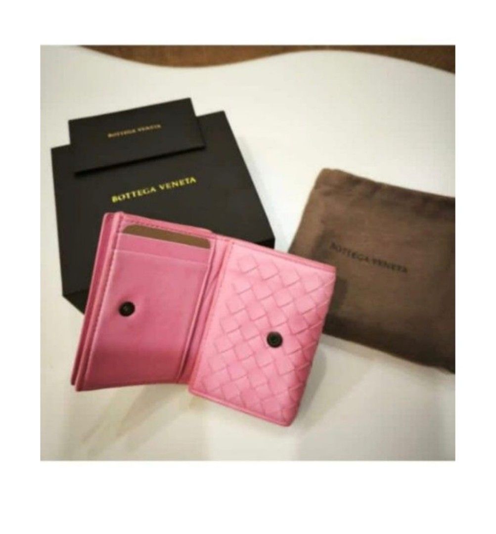 BOTTEGA VENETA TRIFOLD WALLET IN PINK COLOR, Luxury, Bags & Wallets on ...