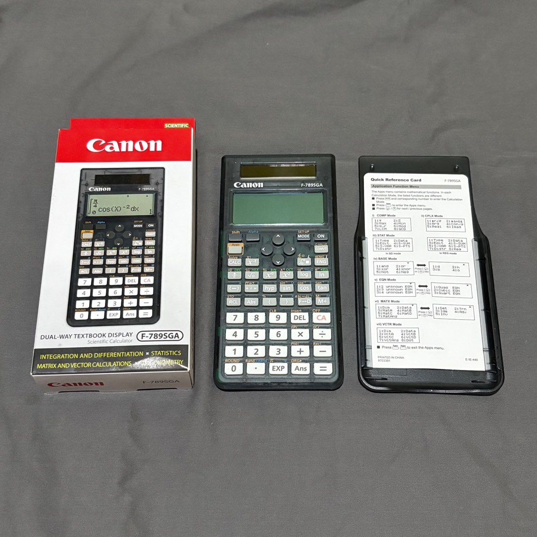 Canon F-789SGA Transparent Board exam calculator, Computers & Tech ...