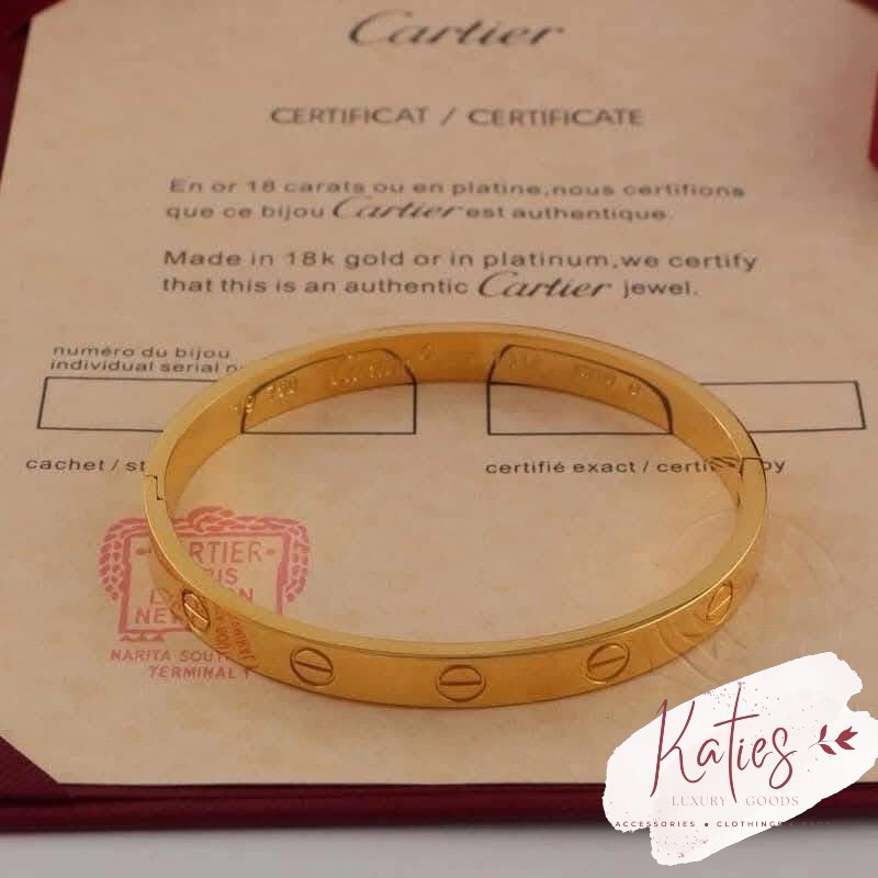 CARTIER LOVE BANGLE NO STONE - SNAP LOCK - HIGH GRADE STAINLESS NON ...