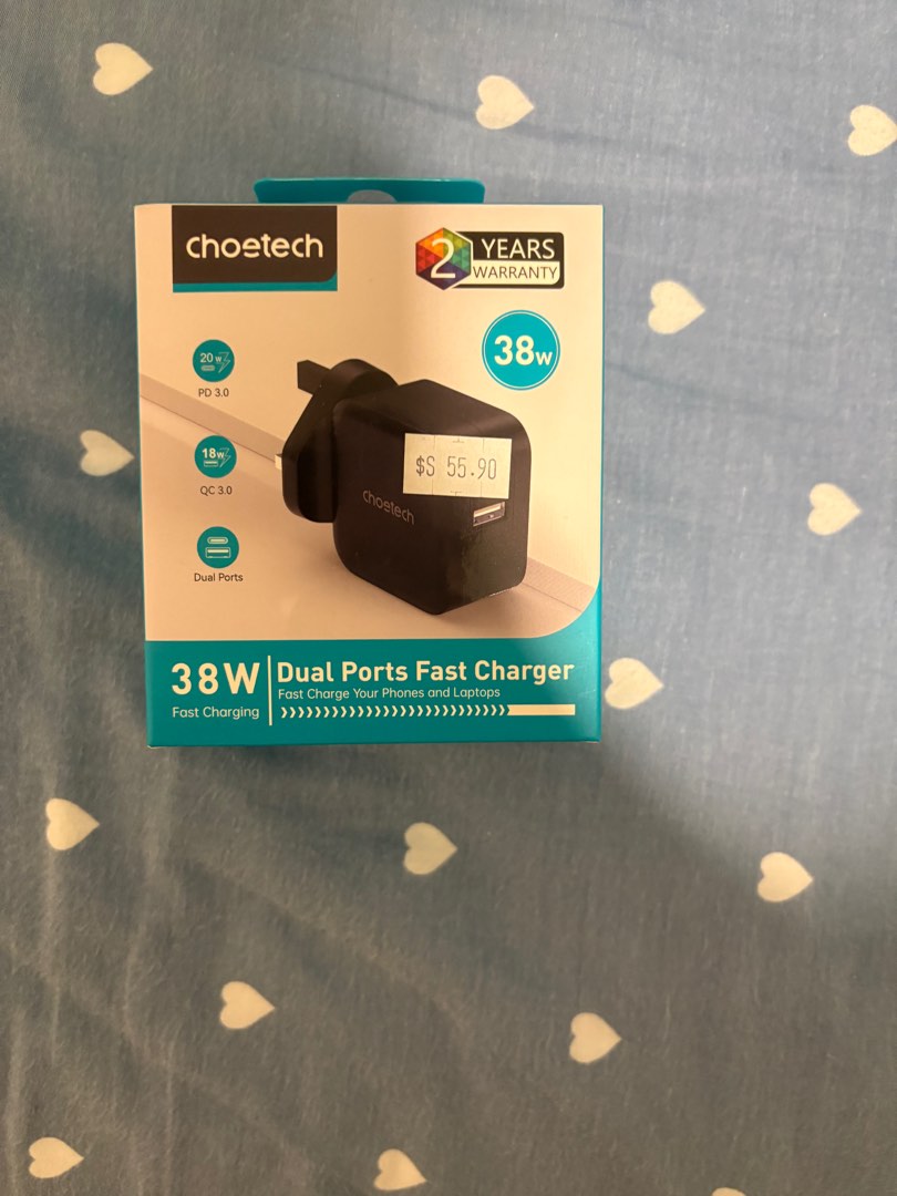 Choetech Dual Ports Fast Charger, Mobile Phones & Gadgets, Other Gadgets on Carousell