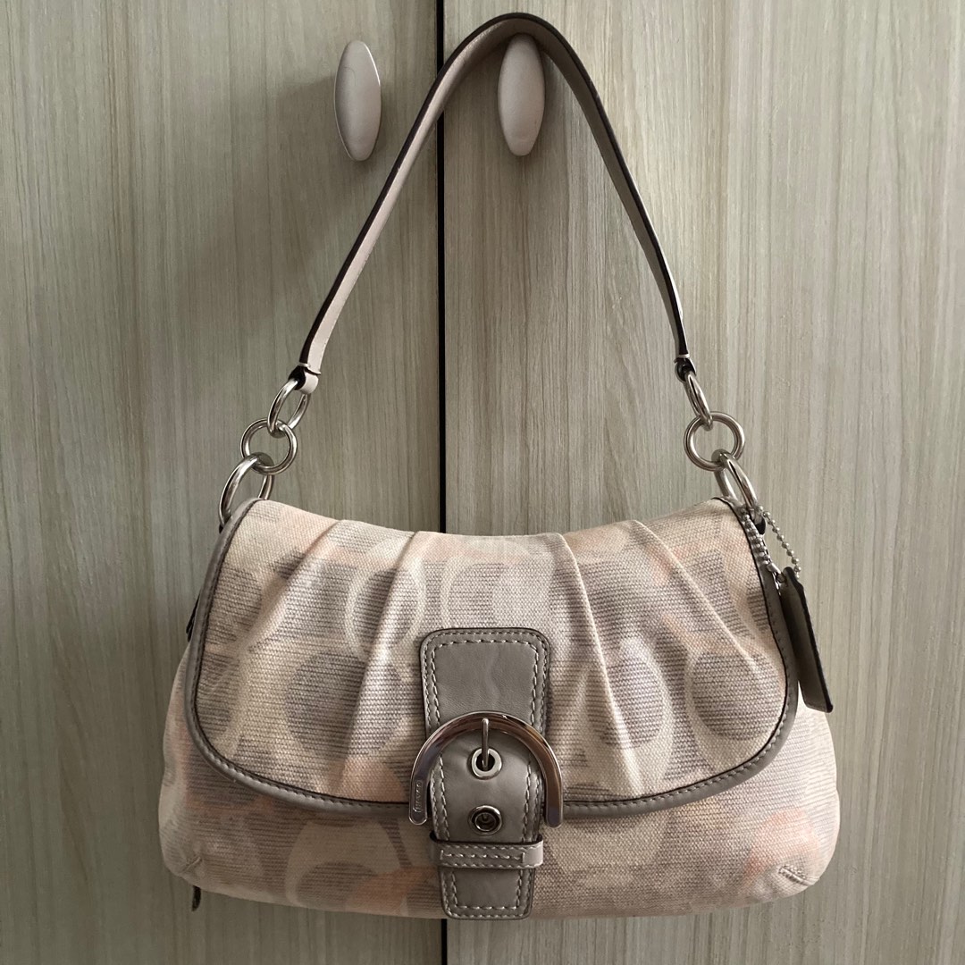 Coach Soho Optic Linen Shoulder Bag, Luxury, Bags & Wallets on Carousell