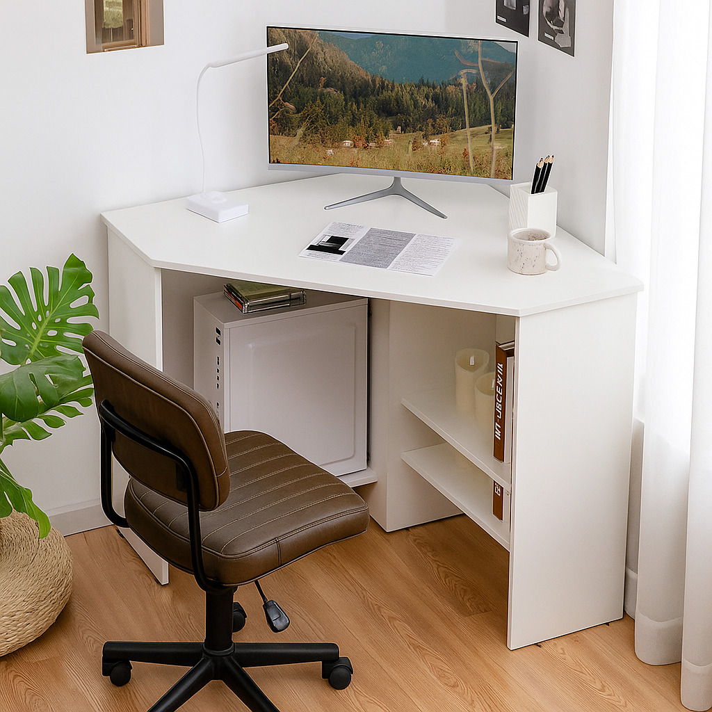Corner Computer Table | Corner Study Desk | Small Corner Table ...