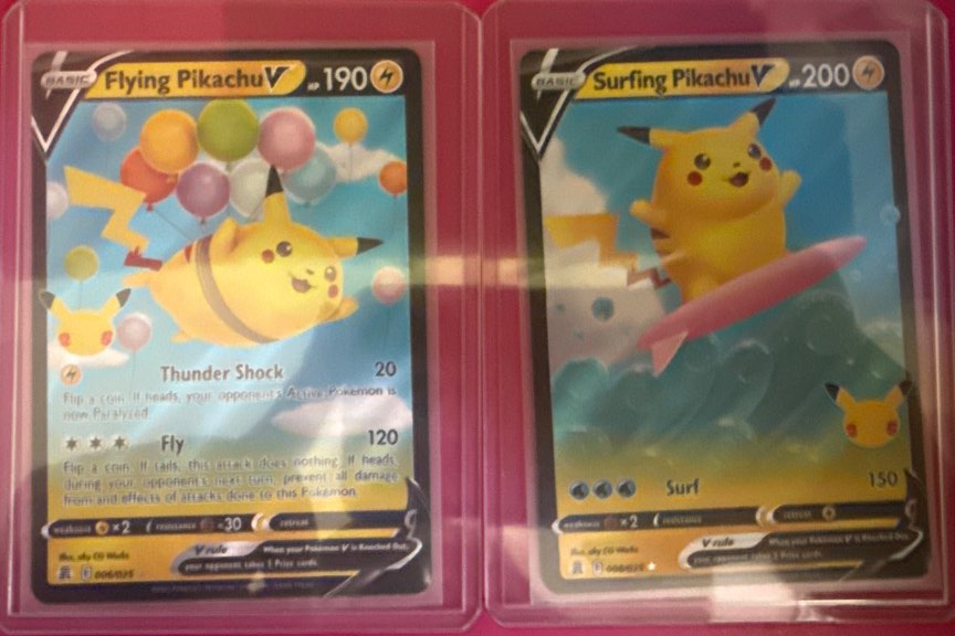 Flying Pikachu V & Surfing Pikachu V Celebrations (25th Anniversary ...
