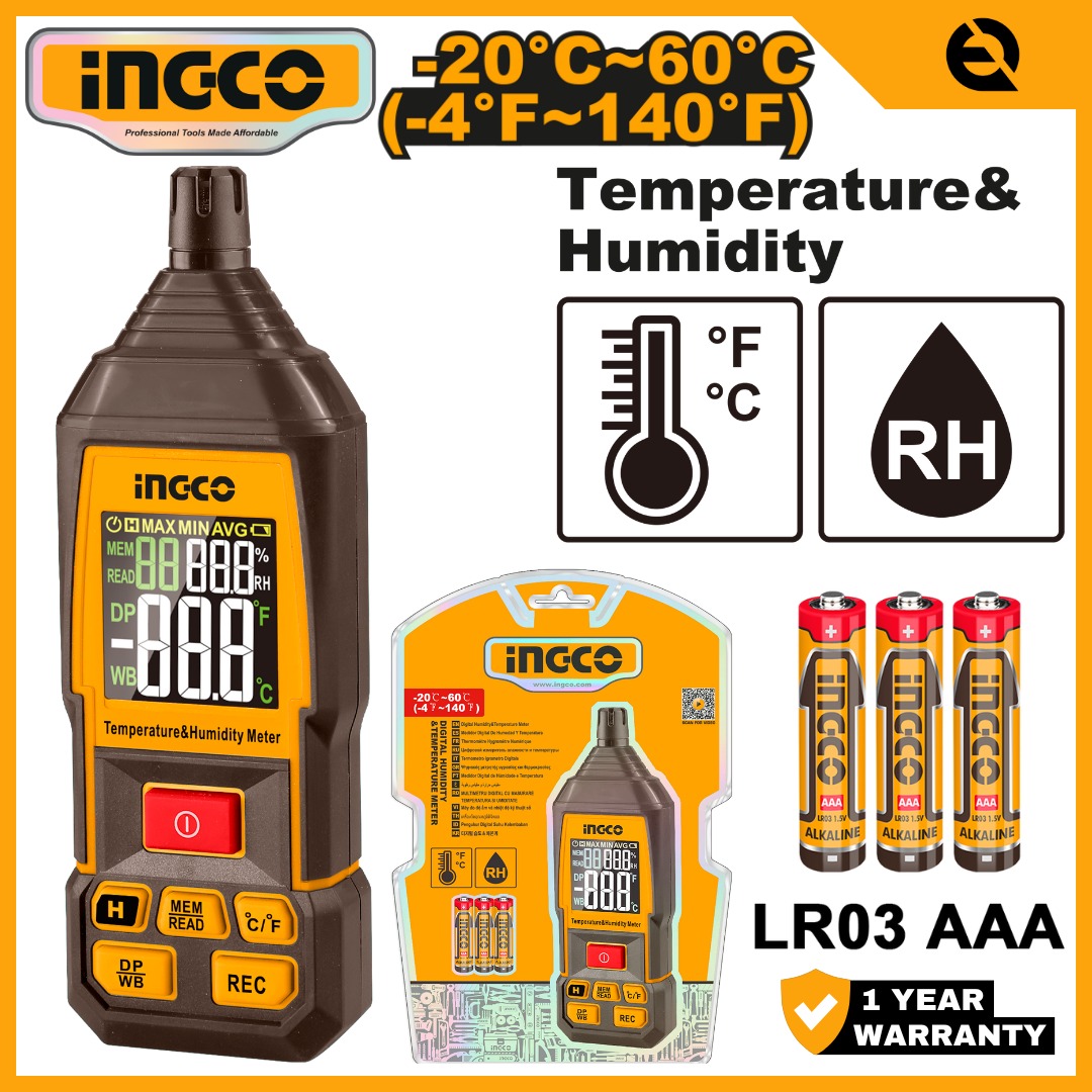 【FREE DELIVERY】INGCO DIGITAL HUMIDITY & TEMPERATURE METER | HETHT031 ...