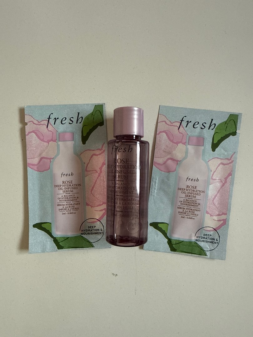 Fresh Rose Deep Hydration Oil-Infused Serum travel size sample, Beauty ...
