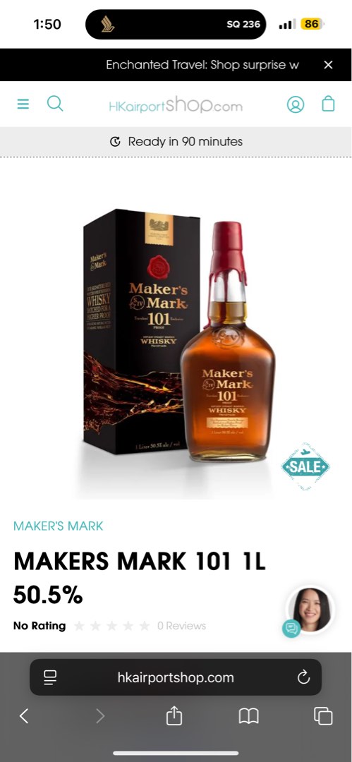 Maker's Mark 101 Whisky 1L, Food & Drinks, Alcoholic Beverages on Carousell