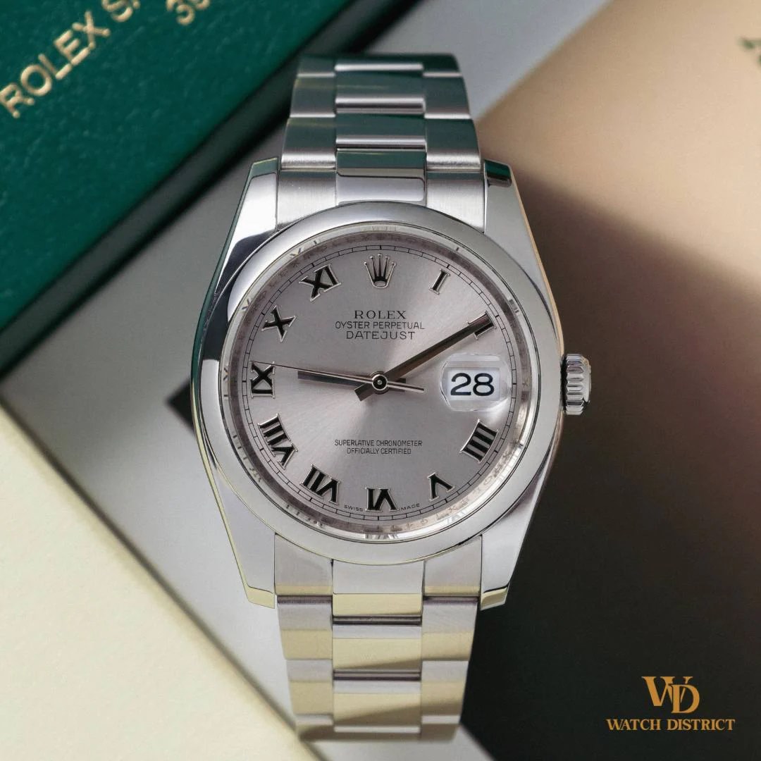 March 2012 Full Set 36mm Rolex Oyster Perpetual Datejust 116200 Grey ...