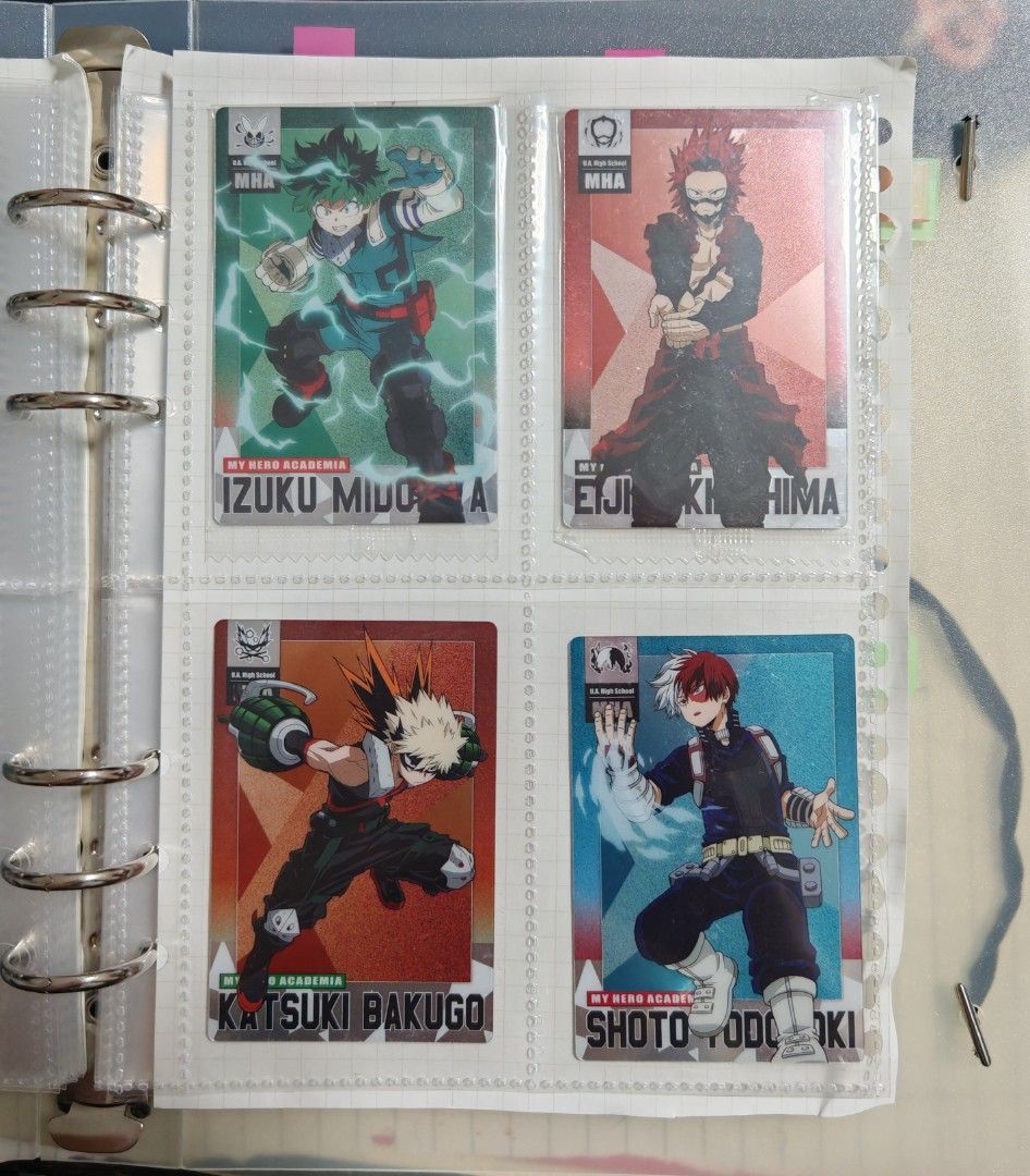 MHA wafer cards - todoroki, bakugo, deku, shigaraki, dabi n others ...