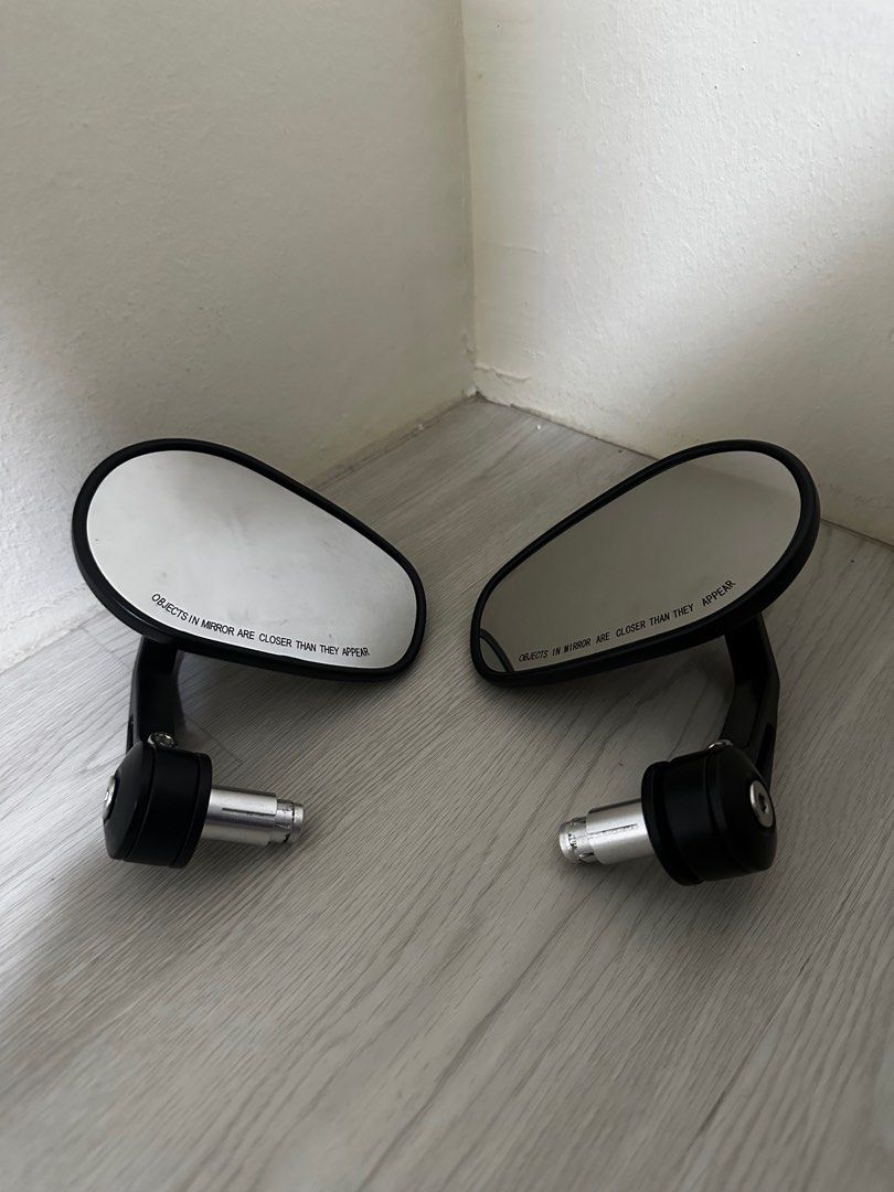 Motorcycle Bar End Mirrors Cafe Racer Rizoma Convex mirror Bicycle ...