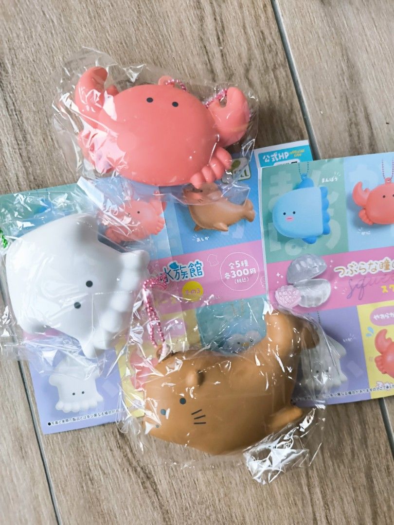 New release YELL sea creature squishy Squishies crab seal squid ...