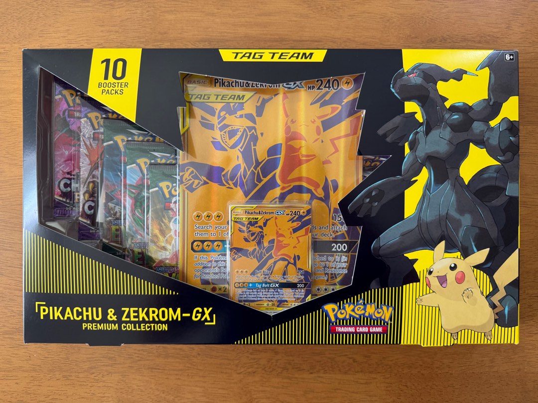 Pikachu & Zekrom GX Premium Collection Box Pokemon, Hobbies & Toys, Toys & Games on Carousell