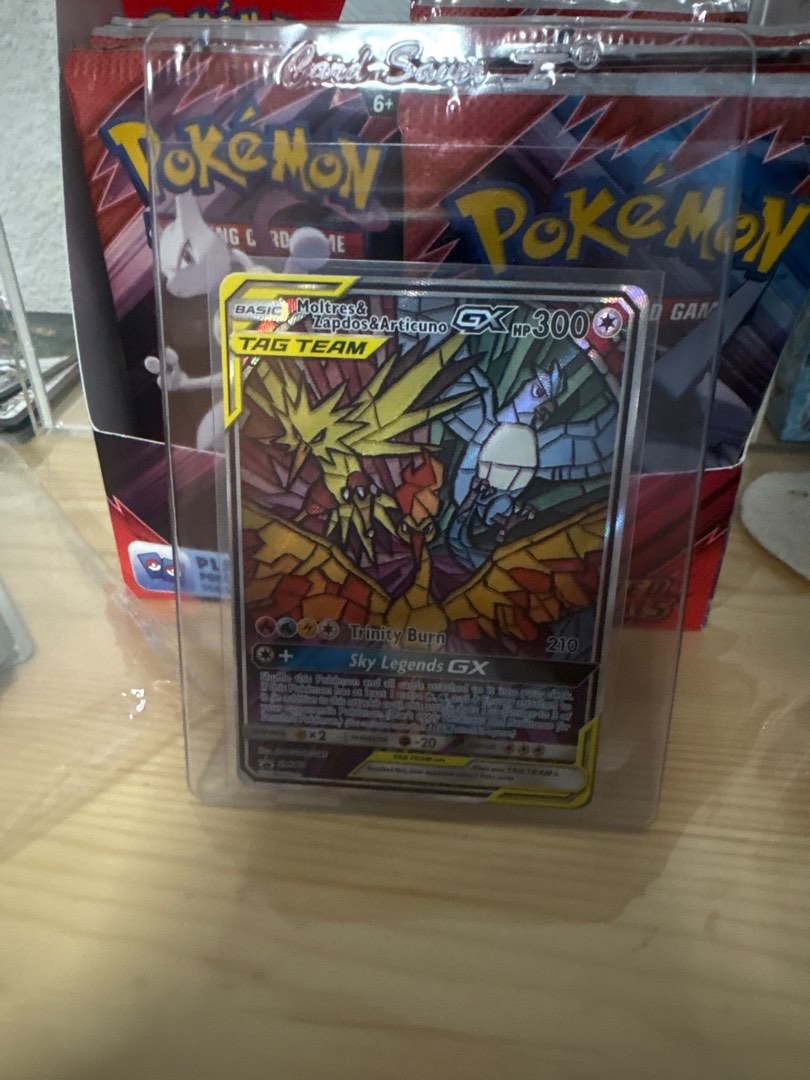 Pokemon Tag Team GX Moltres & Zapdos & Articuno Card, Hobbies & Toys ...