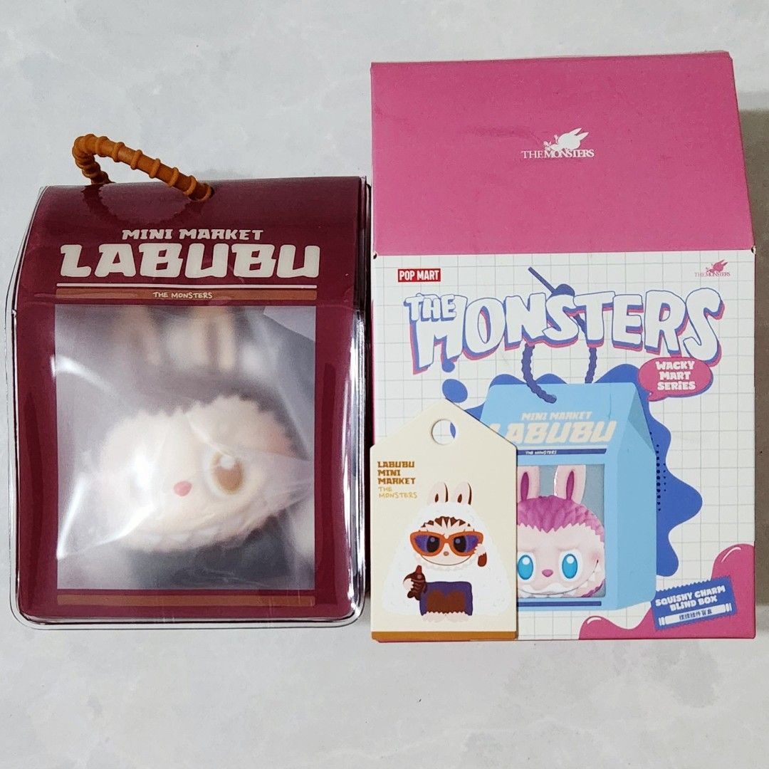 Popmart The Monsters Labubu Wacky Mart Mini Market Squishy Charm Pinch ...