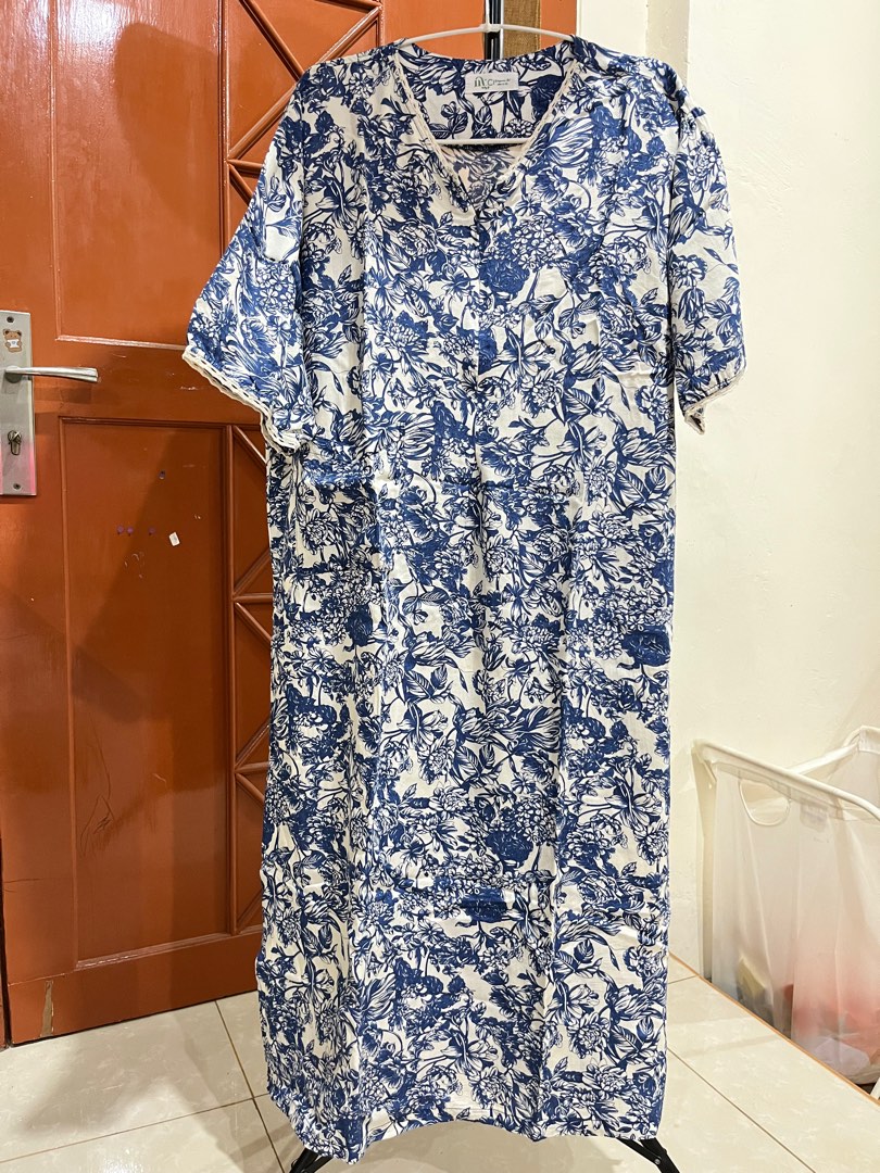 PRELOVED PRIBADI - Daster Busui resleting depan, Fesyen Wanita, Pakaian ...