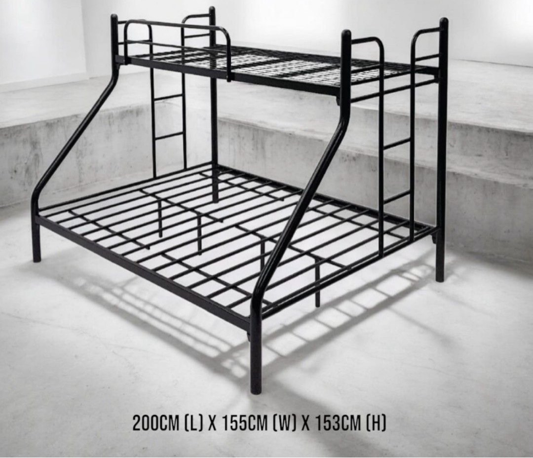 Queen Size Double Decker Family Bunk BedFrame, Furniture & Home Living ...
