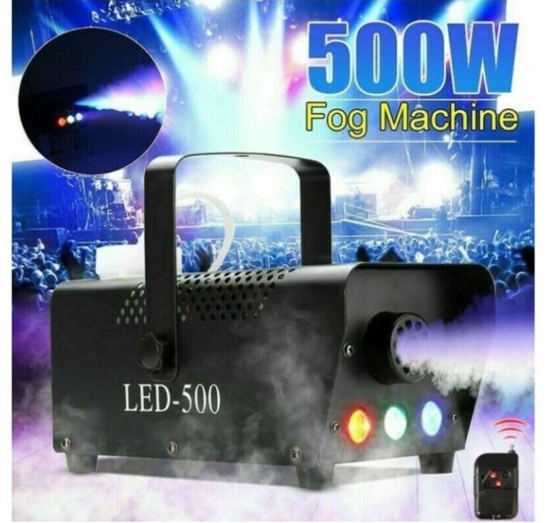 Remote Control Fog Machine 3 LED Lights,12 Colors & Strobe Effect for ...
