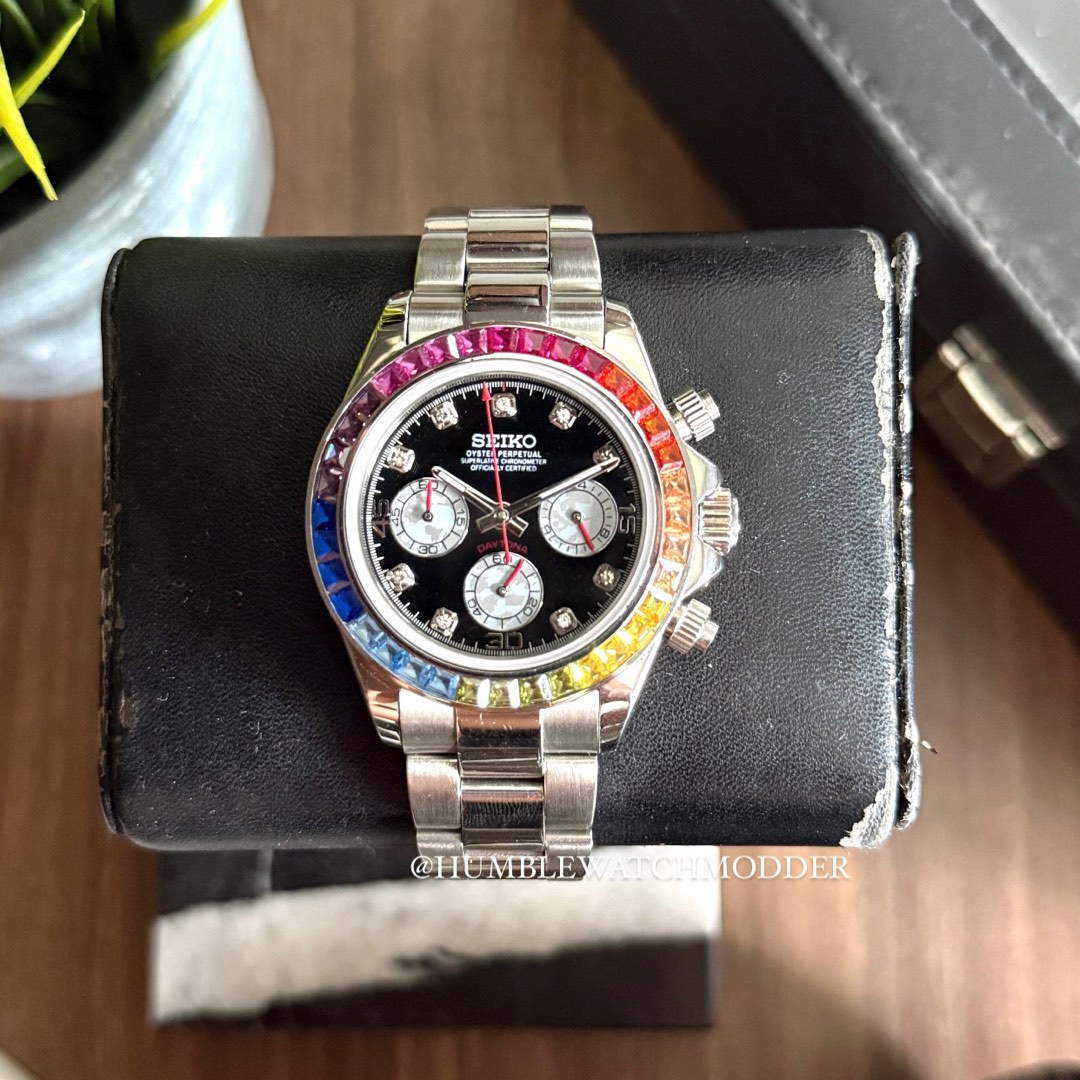 Seiko Rainbow Daytona Mod, Men's Fashion, Watches & Accessories ...