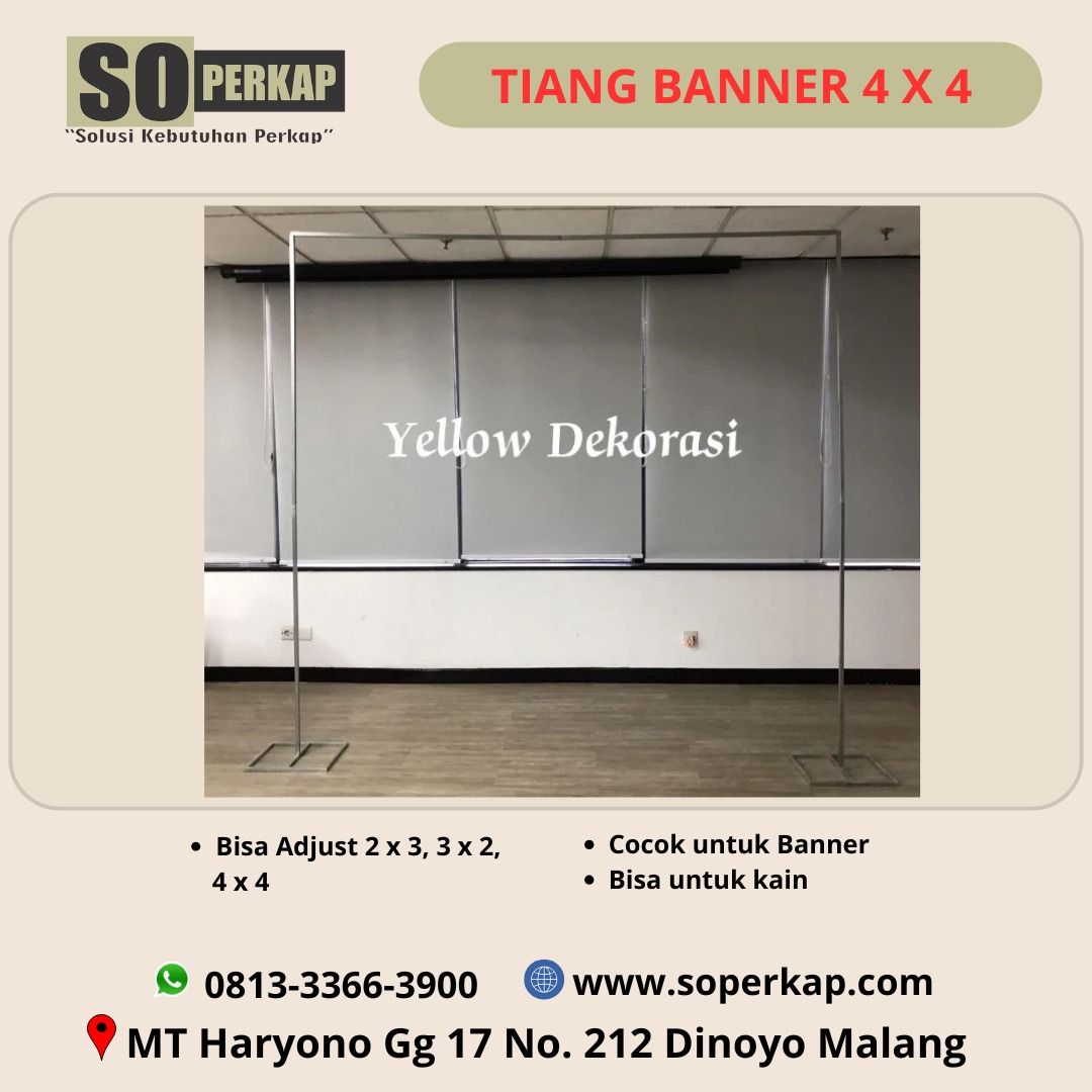 Sewa Tiang Banner Malang Bisa Adjust 4x4 – Solusi Promosi Fleksibel ...