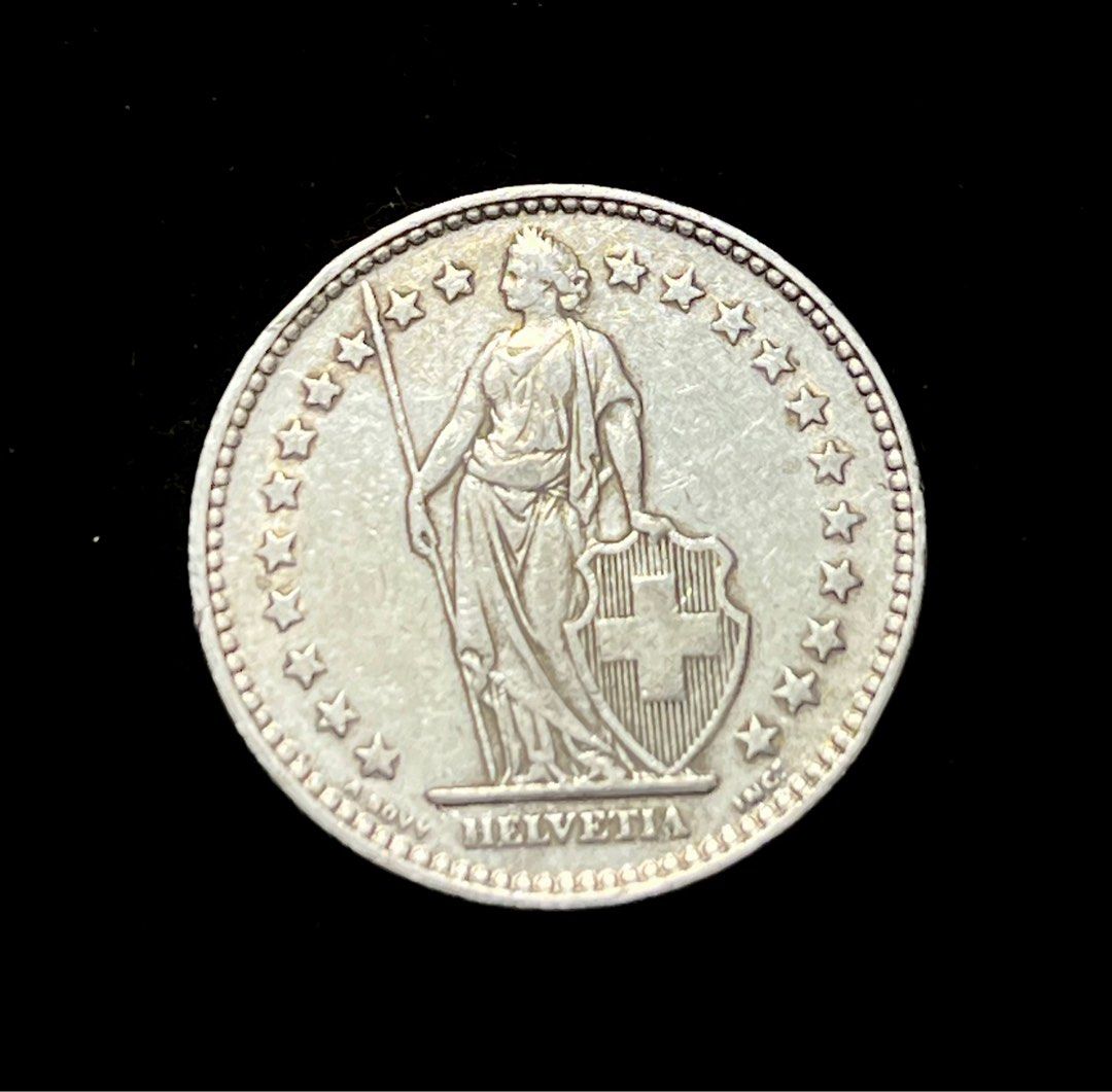 1940-B Switzerland Confederacy “Lady Helvetia” 2-Franken (CHF) Silver ...