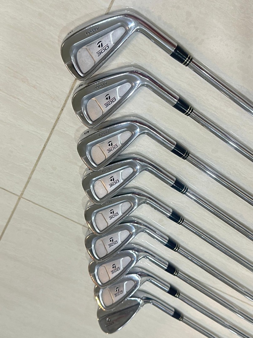 TaylorMade 300 Forged Iron Set (3-P,S)[9 Pieces], Sports Equipment ...