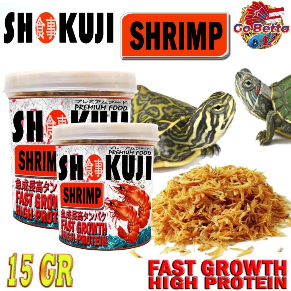 Turtle Food Dried Shrimp 15gr SHOKUJI High Protein Calcium Rich Feed ...