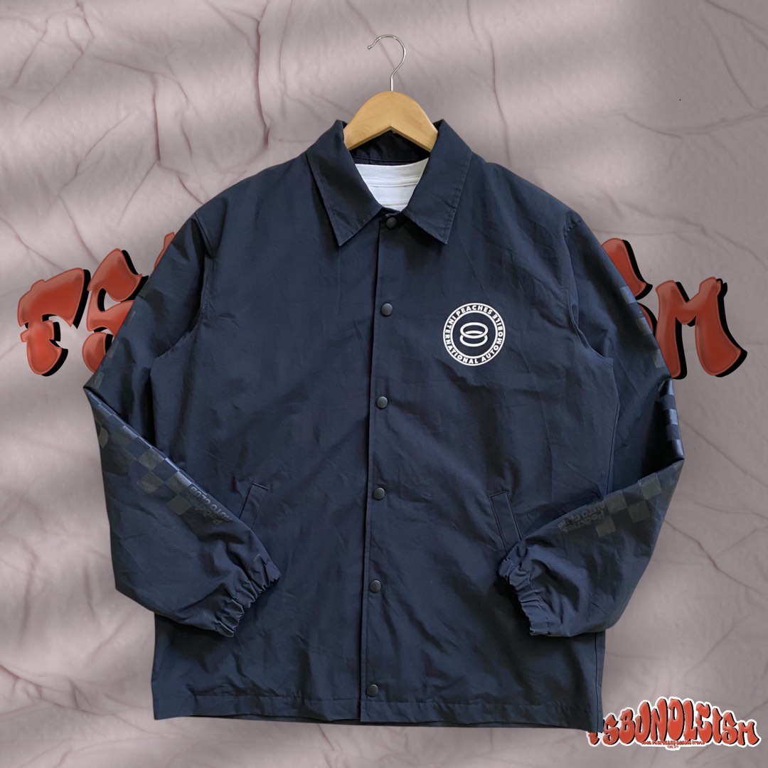 Uniqlo Hypebeast Community Center Peaches Navy Coach Jacket Windbreaker ...